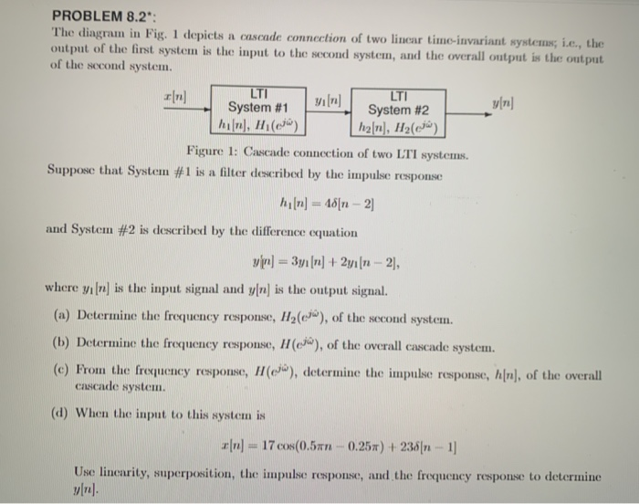 Solved PROBLEM 8.2": The diagram in Fig. I depicts a cascade | Chegg.com