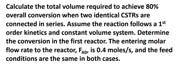Solved Calculate the total volume required to achieve | Chegg.com