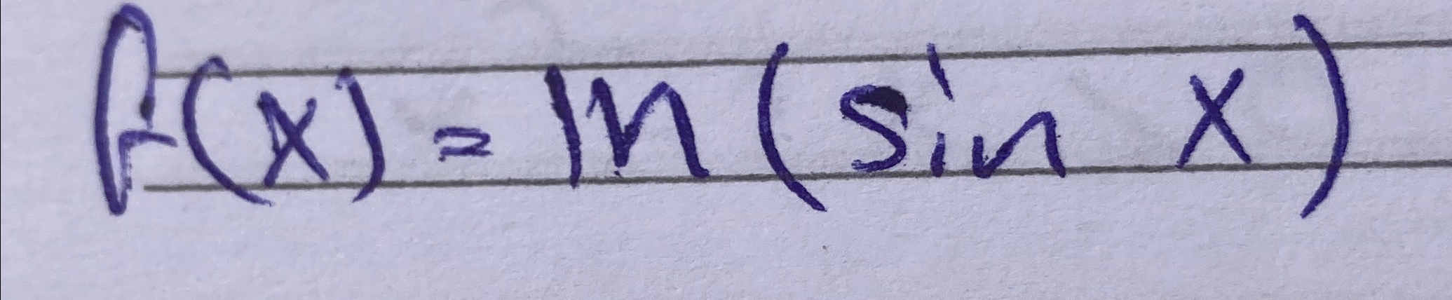 Solved f(x)=ln(sinx) ﻿Find the interval | Chegg.com