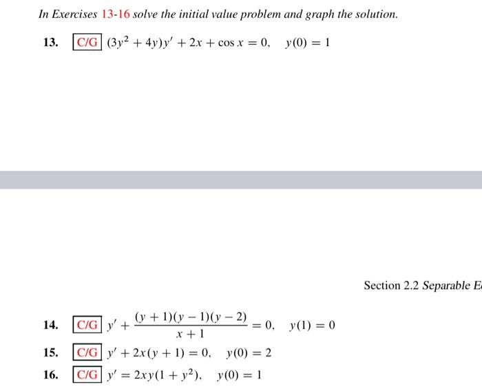 Solved In Exercises 13-16 solve the initial value problem | Chegg.com
