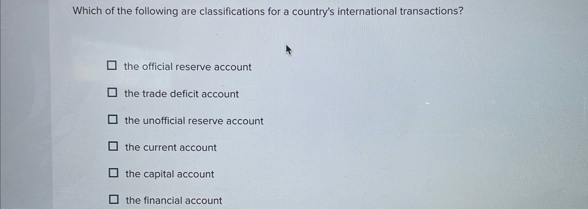 Solved Which of the following are classifications for a | Chegg.com