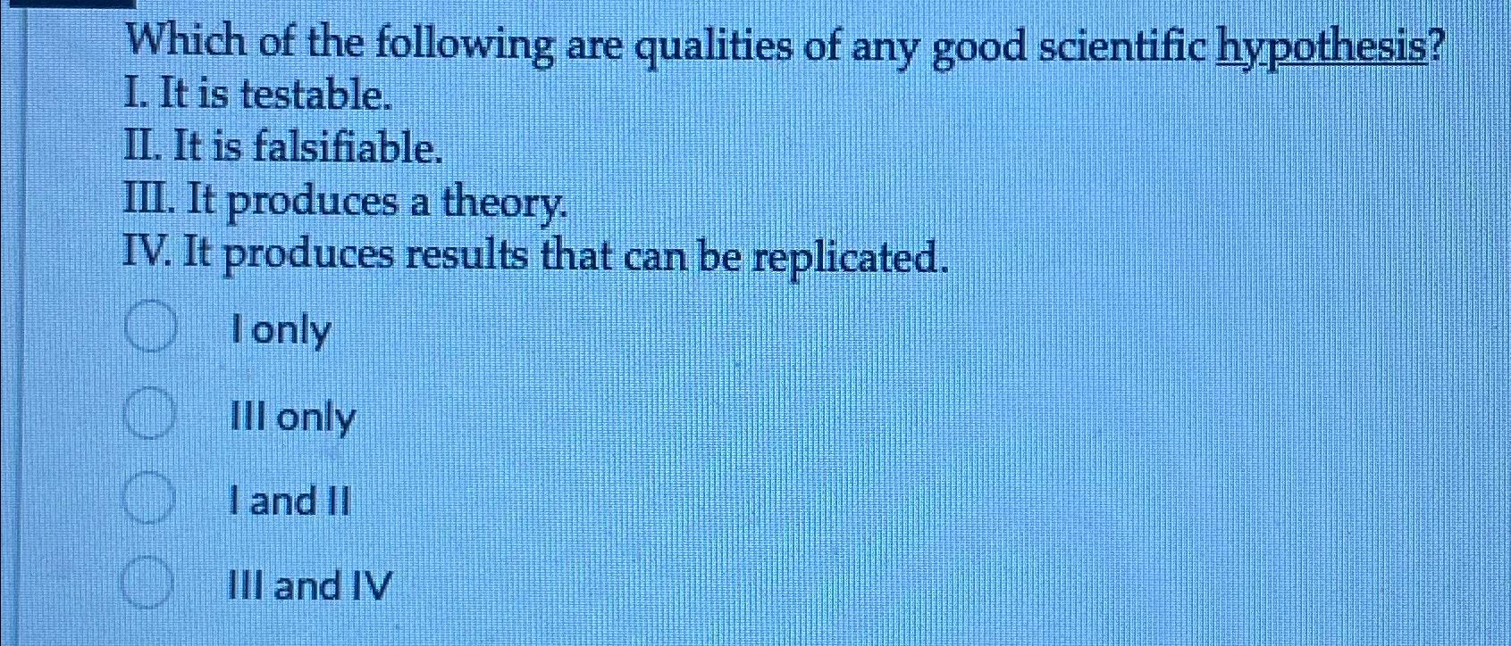 Solved Which of the following are qualities of any good | Chegg.com