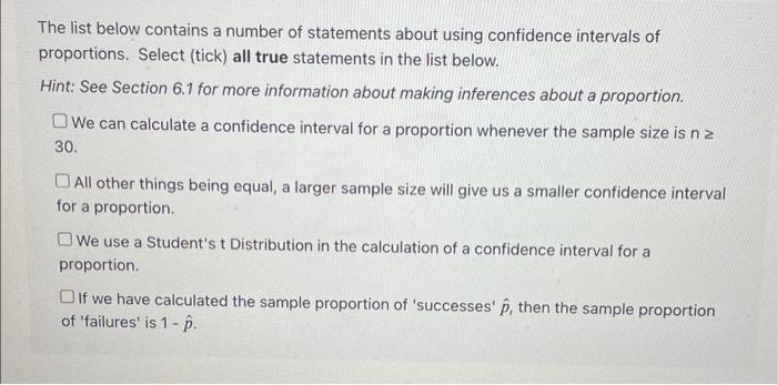 Solved The list below contains a number of statements about | Chegg.com