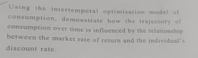 Solved Using the intertemporal optimisation model of | Chegg.com