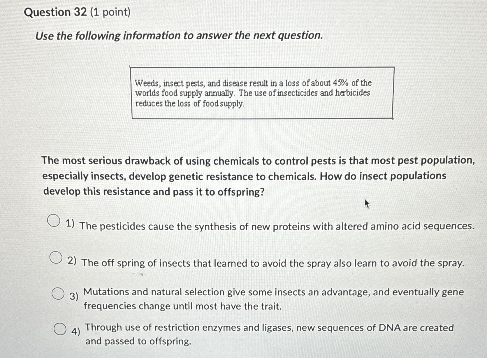 Solved Question 32 1 ﻿point Use The Following Information