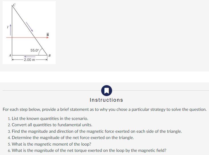 Solved The coil of wire in the drawing is a right triangle | Chegg.com