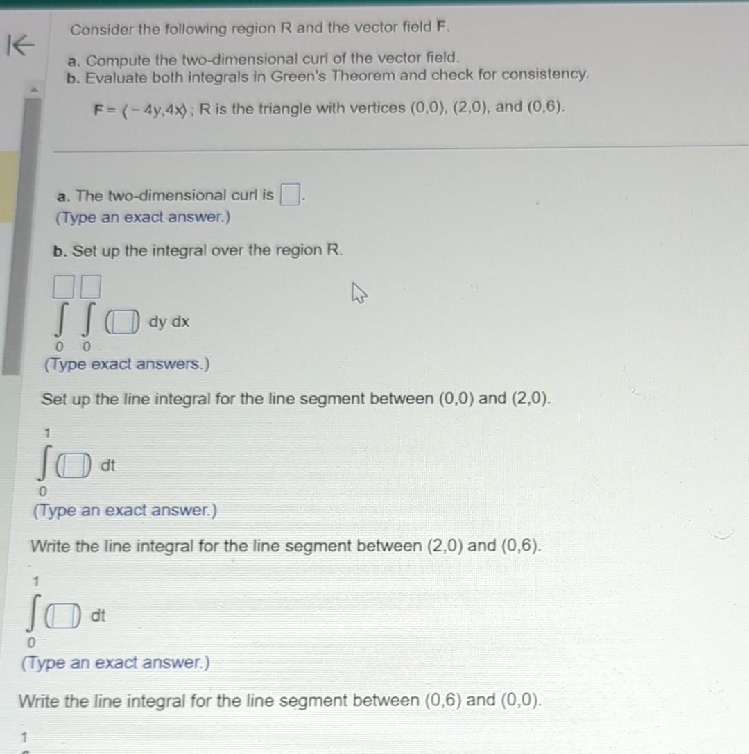 Solved Consider the following region R and the vector field | Chegg.com