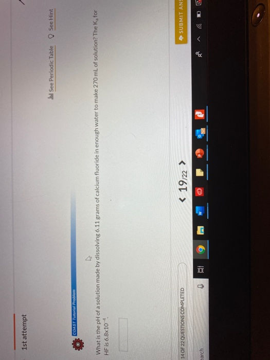 Solved 1st attempt lud See Periodic Table See Hint COAST | Chegg.com