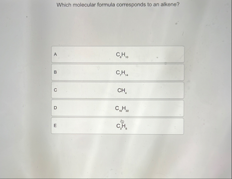 Solved Which molecular formula corresponds to an | Chegg.com