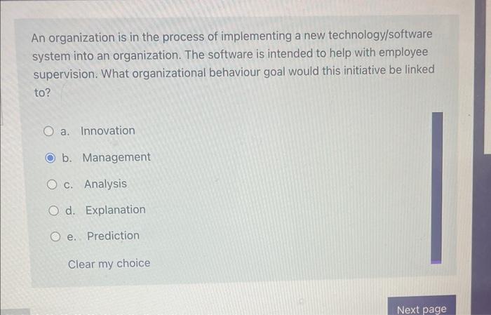 Solved An organization is in the process of implementing a | Chegg.com