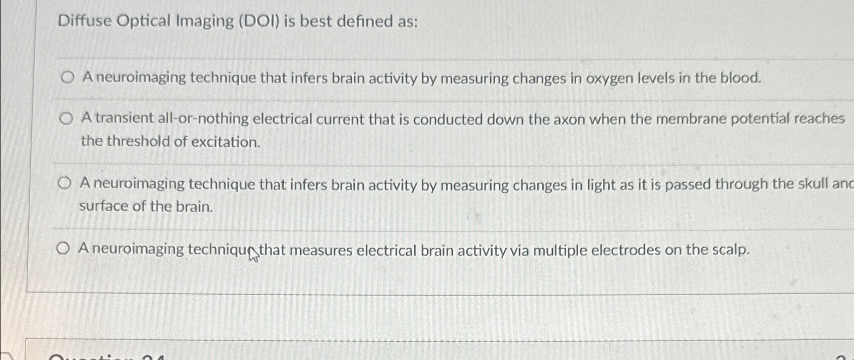 Solved Diffuse Optical Imaging Doi ﻿is Best Defined Asa 7245