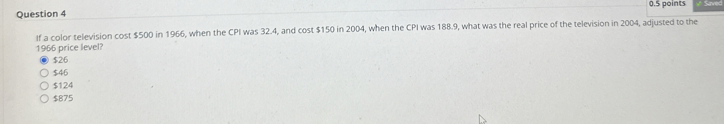 Solved Question 40.5 pointsIf a color television cost $500 | Chegg.com Solved Question 40.5 pointsIf a color television cost $500 | Chegg.com