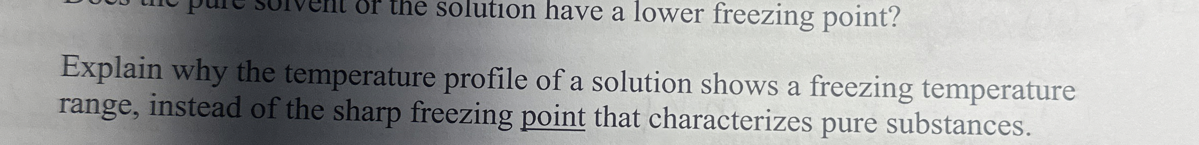 Solved Explain why the temperature profile of a solution | Chegg.com