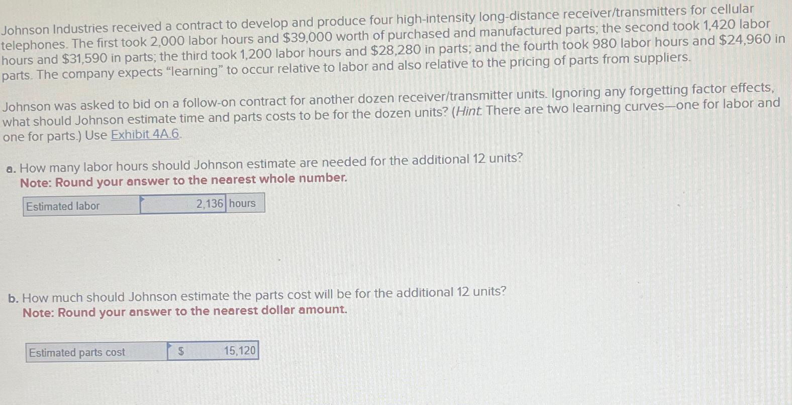 Solved Johnson Industries received a contract to develop and | Chegg.com