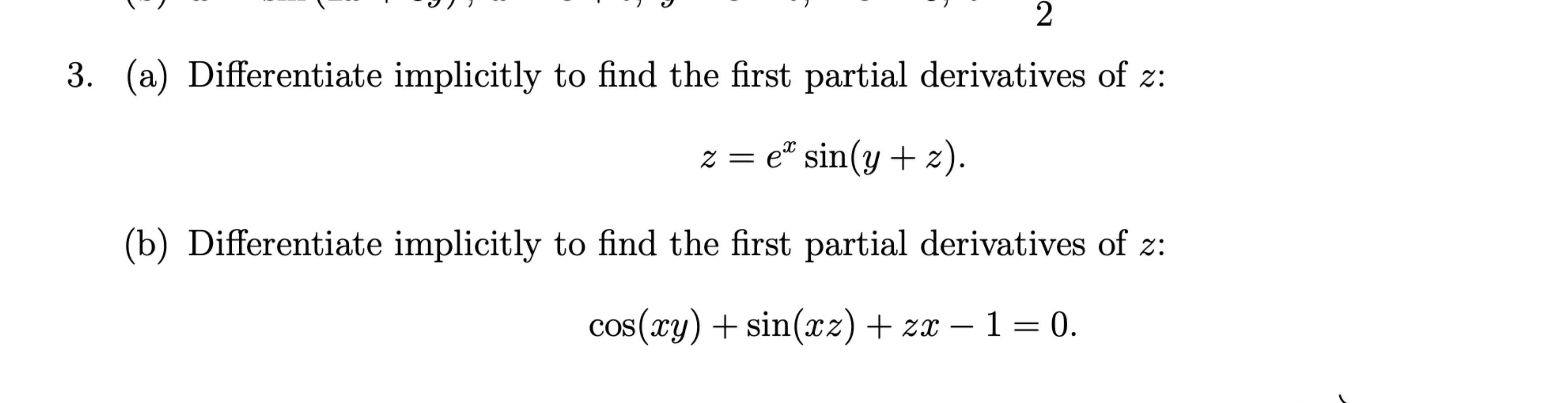 Solved (a) ﻿Differentiate implicitly to find the first | Chegg.com