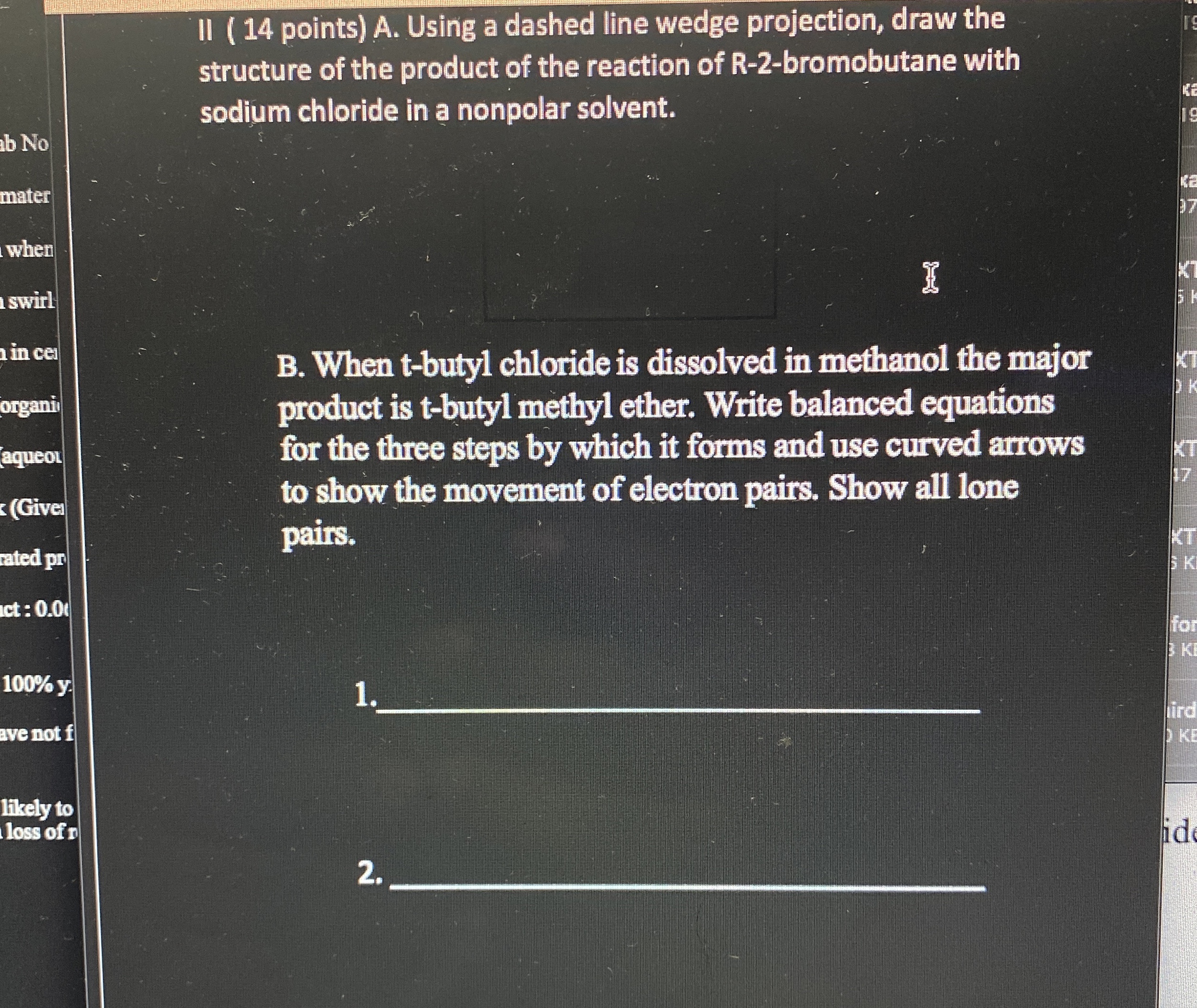 Solved II ( 14 ﻿points) ﻿A. ﻿Using a dashed line wedge | Chegg.com