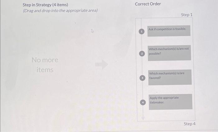 Sort the criteria used to decide each of the four | Chegg.com