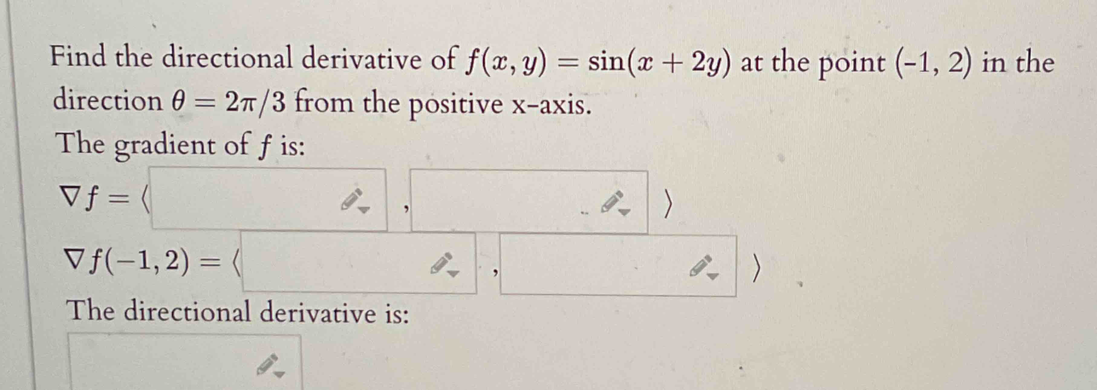 Solved Find the directional derivative | Chegg.com