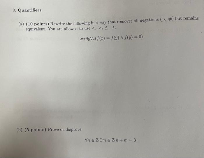 Solved (a) (10 points) Rewrite the following in a way that | Chegg.com