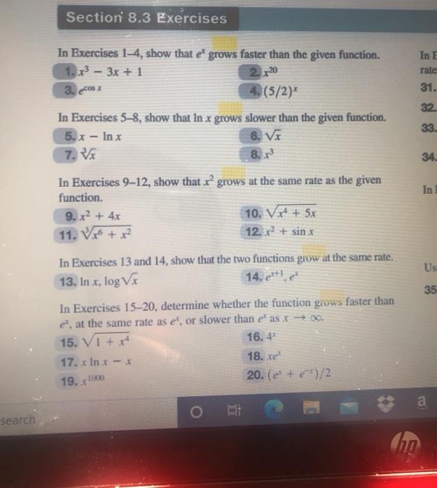 Solved Section 8.3 Exercises In In Exercises 1-4, show that | Chegg.com