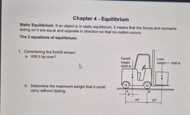 Solved Chapter 4 - ﻿EquilibriumStatic Equilibrium: If an | Chegg.com