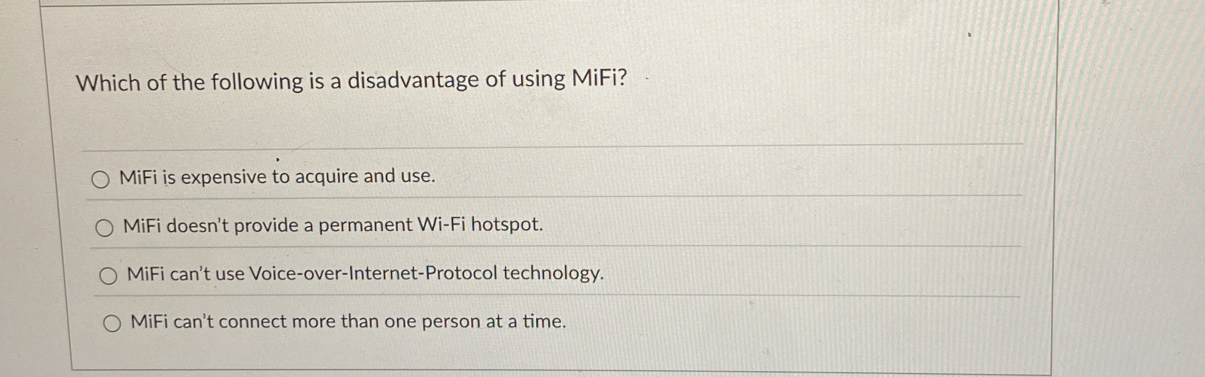 Solved Which of the following is a disadvantage of using | Chegg.com