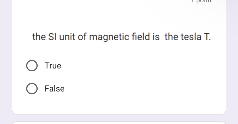 Solved the SI ﻿unit of magnetic field is the tesla | Chegg.com