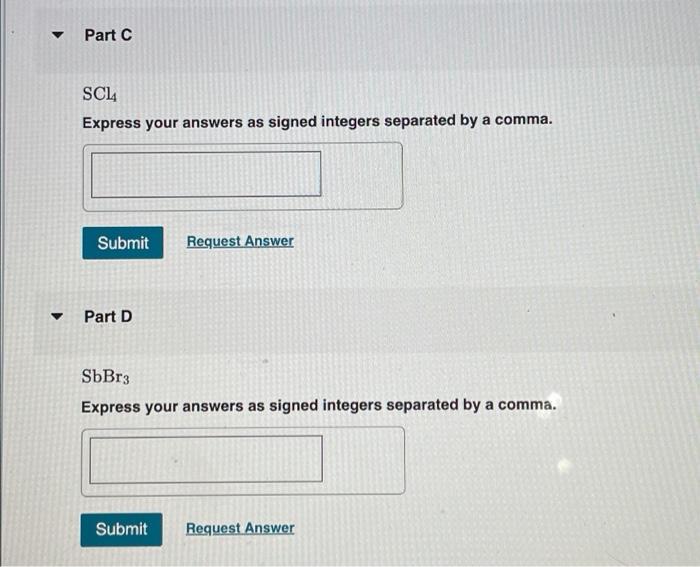 Solved Part C SCL Express your answers as signed integers | Chegg.com