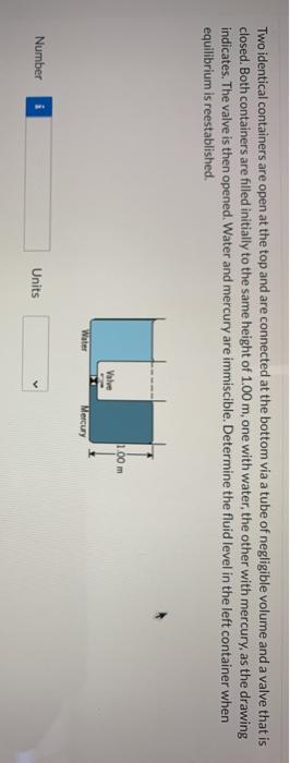 Solved Two identical containers are open at the top and are | Chegg.com