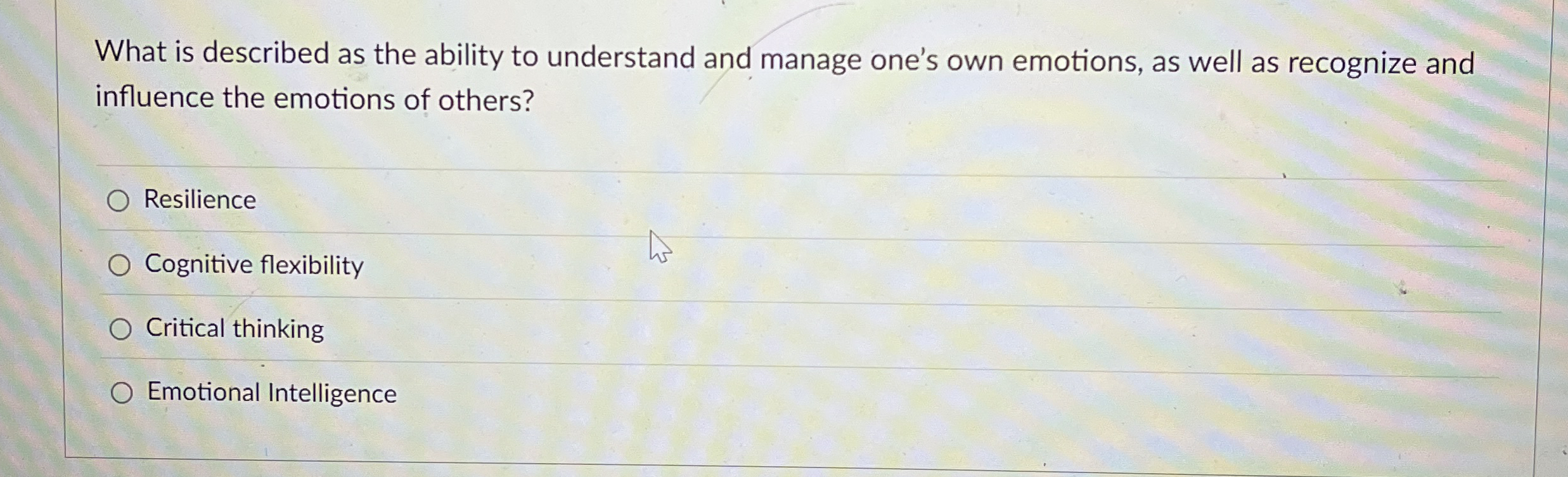 Solved What is described as the ability to understand and | Chegg.com
