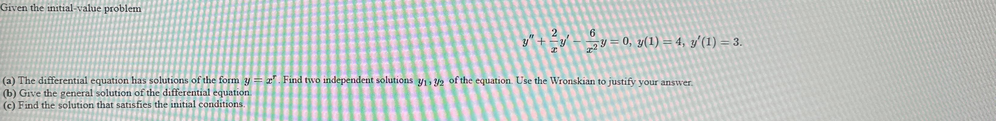 Solved Given the initial-value | Chegg.com