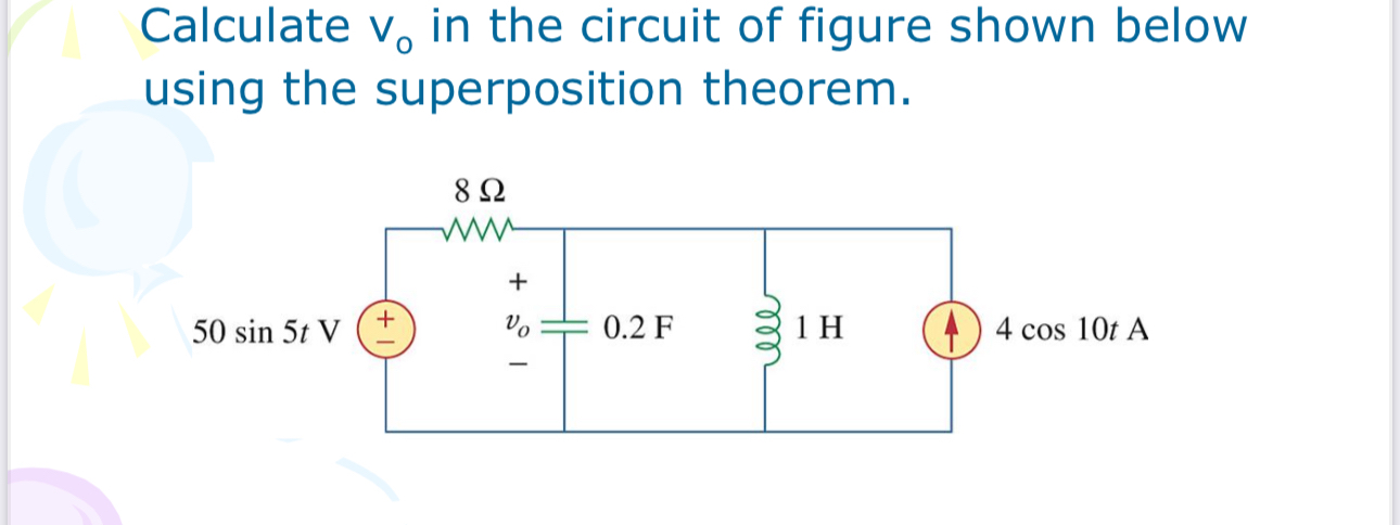 Calculate v0 ﻿in the circuit of figure shown below | Chegg.com