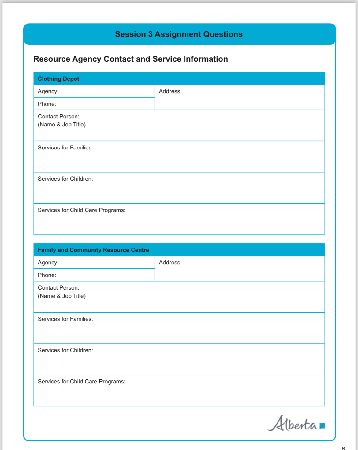 Solved Session 3 ﻿Assignment QuestionsResource Agency | Chegg.com