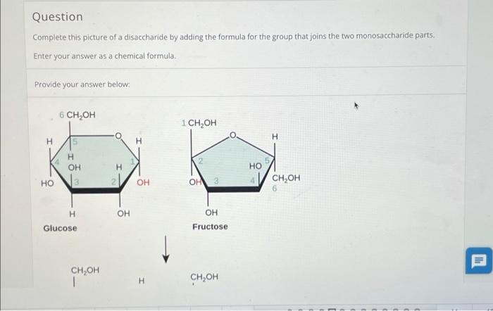 Solved Complete this picture of a disaccharide by adding the | Chegg.com