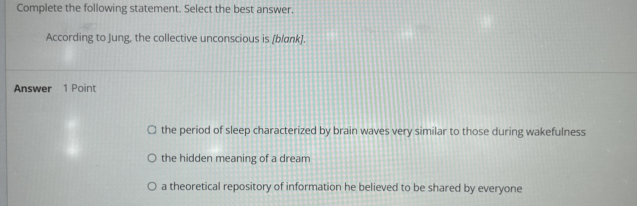 Solved Complete the following statement. Select the best | Chegg.com