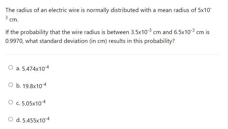 Solved The radius of an electric wire is normally | Chegg.com
