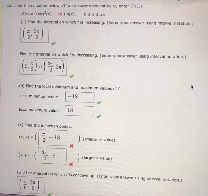 Solved Consider the equation below. (If an answer does not | Chegg.com Solved Consider the equation below. (If an answer does not | Chegg.com