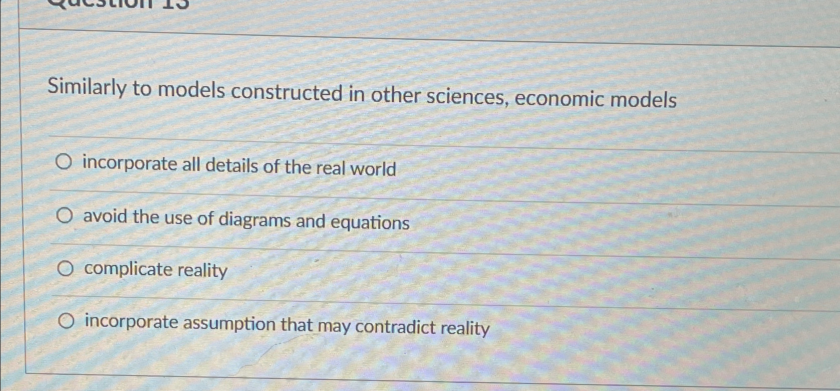 Solved Similarly to models constructed in other sciences, | Chegg.com
