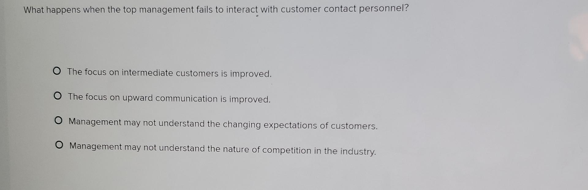 Solved What happens when the top management fails to | Chegg.com