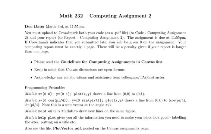 Solved Due Date: March 3rd, at 11:55pm. You must upload to | Chegg.com