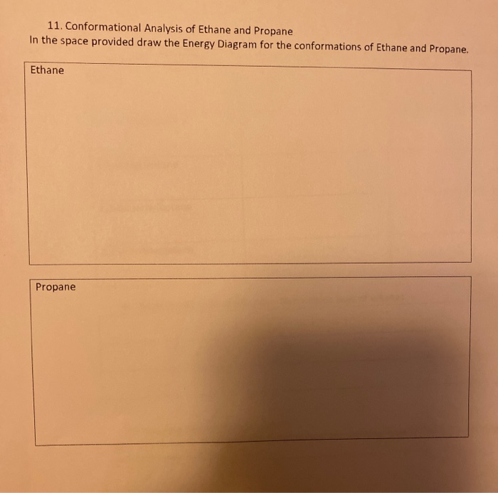 Solved 11. Conformational Analysis of Ethane and Propane In | Chegg.com