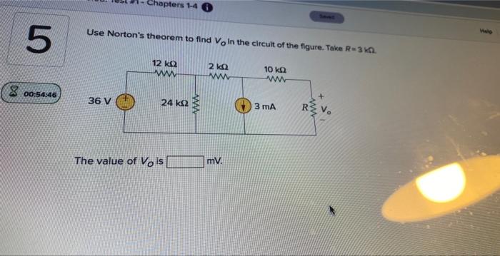 Solved Use Norton's theorem to find Vo in the circuit of the | Chegg.com | Chegg.com
