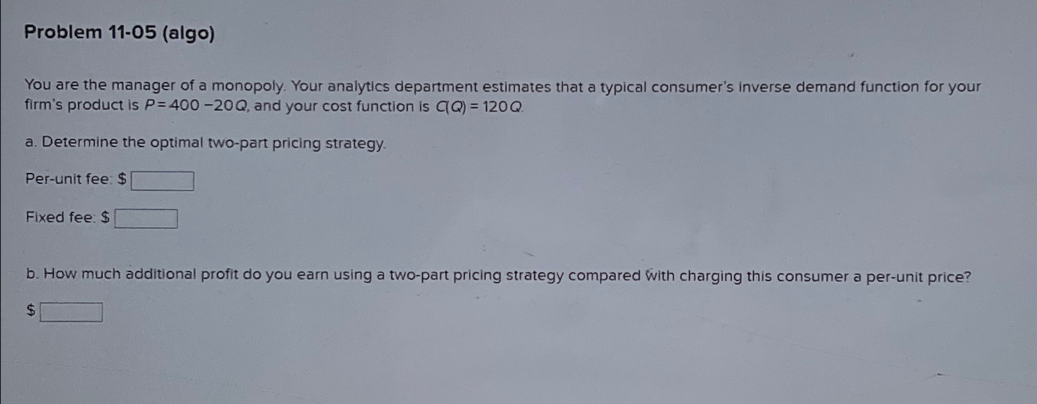 Solved Problem 11-05 (algo)You are the manager of a | Chegg.com