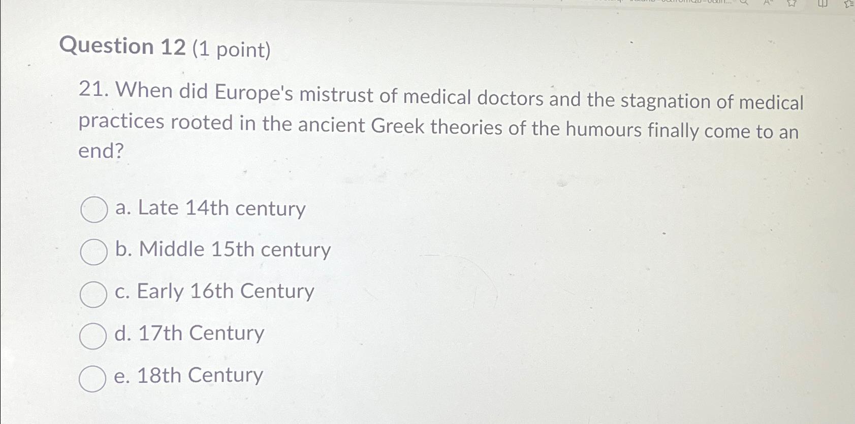 Solved Question 12 (1 point)21. When did Europe's mistrust | Chegg.com Solved Question 12 (1 point)21. When did Europe's mistrust | Chegg.com