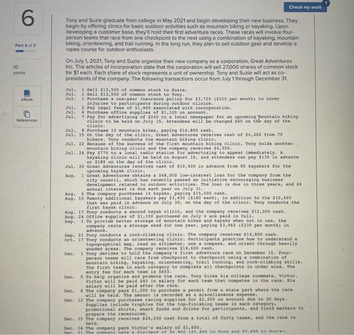 Solved 1 6 Part 3 of 8 10 points eBook References Check my | Chegg.com