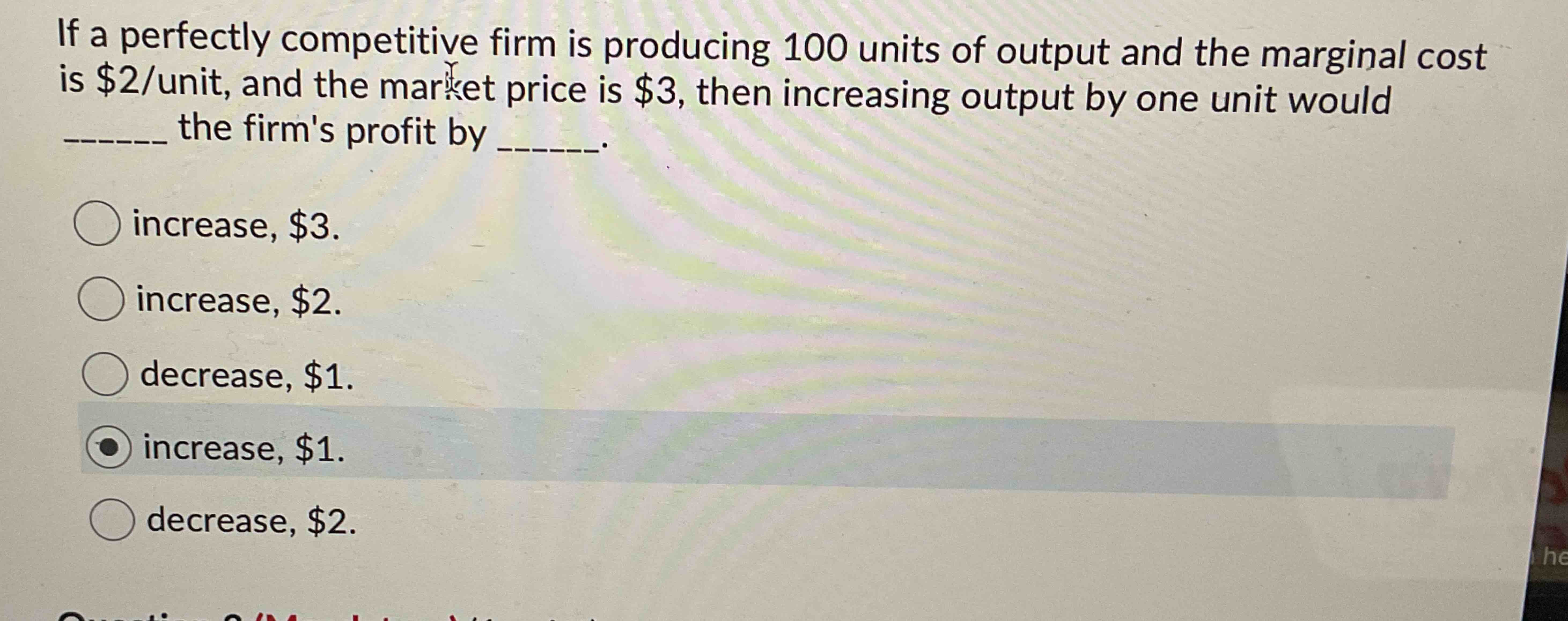 Solved If a perfectly competitive firm is producing 100 | Chegg.com