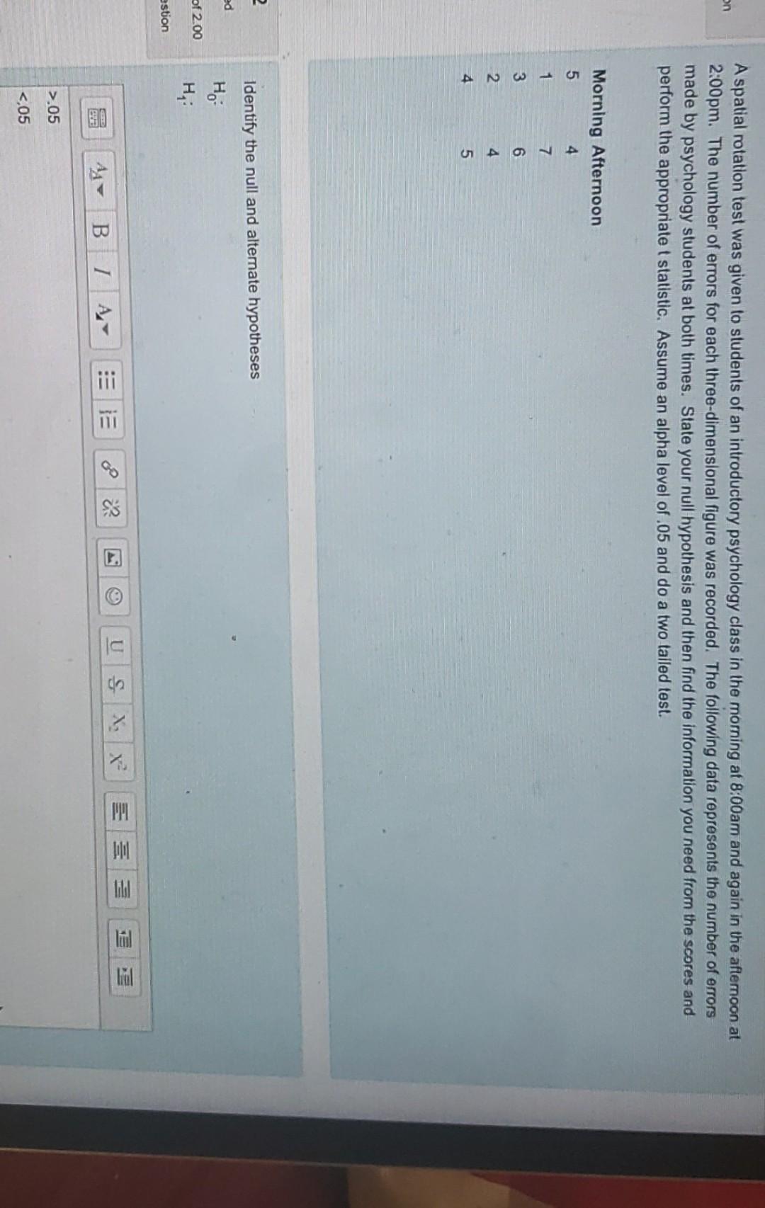 Solved on A spatial rotation test was given to students of | Chegg.com