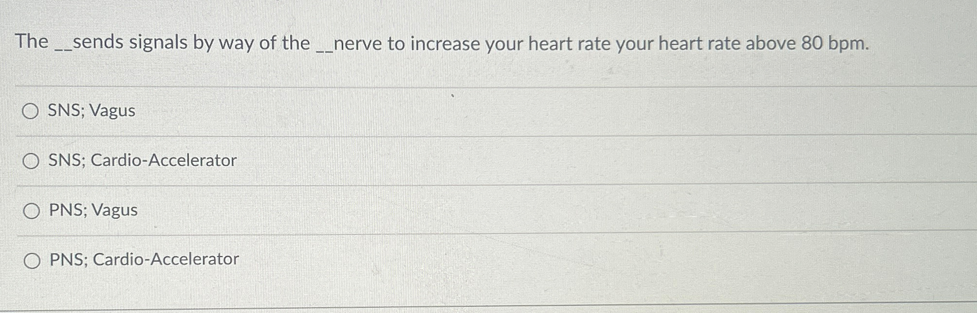 Solved The __sends signals by way of the __ ﻿nerve to | Chegg.com