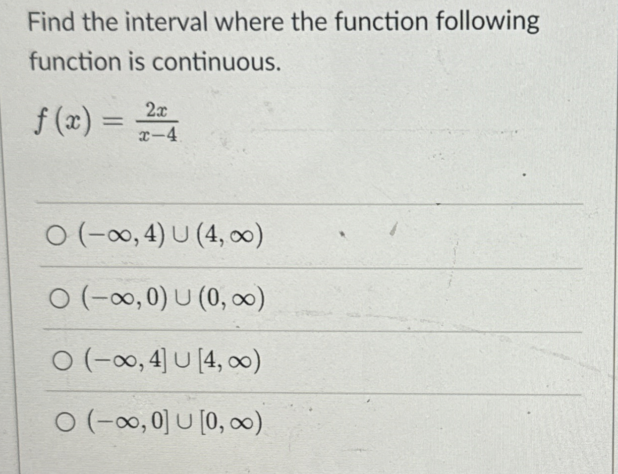 Solved Find the interval where the function following | Chegg.com