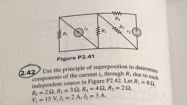 Solved Figure P2.41 2.42. Use the principle of superposition | Chegg.com